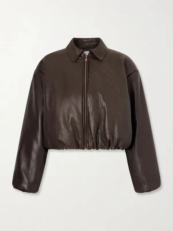 Magda Butrym Textured Leather Cropped Jacket