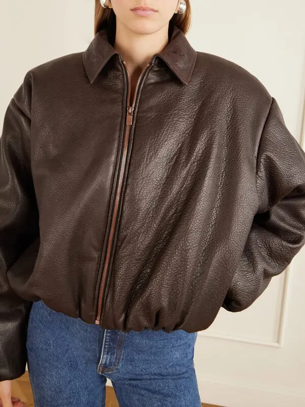 Magda Butrym Textured Leather Cropped Jacket