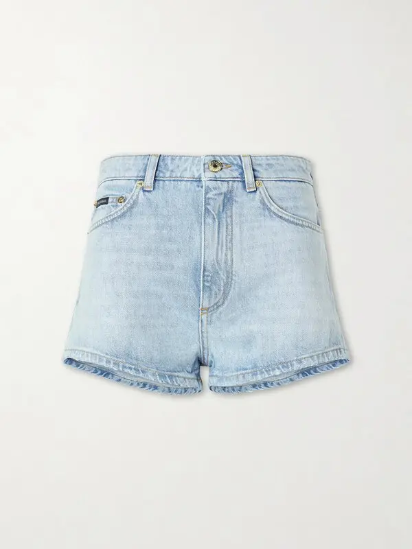 Dolce & Gabbana Cotton Denim Micro Shorts