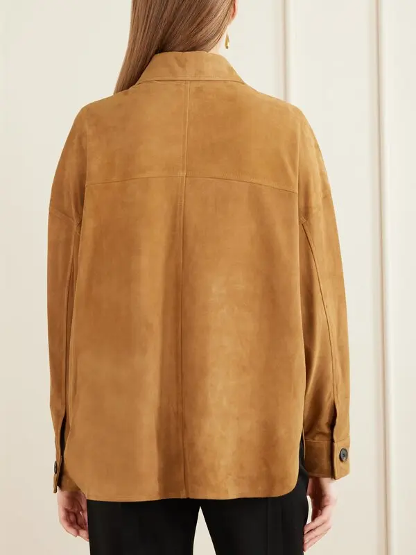 ARMA Kaylee Paneled Suede Jacket - Brown