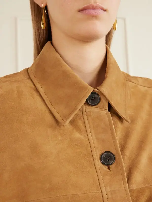 ARMA Kaylee Paneled Suede Jacket - Brown