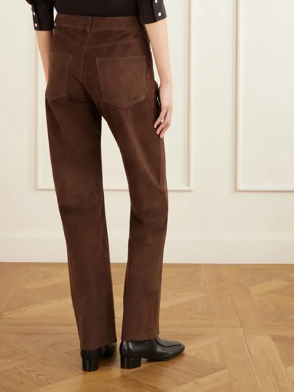 ARMA Suede Straight-leg Pants