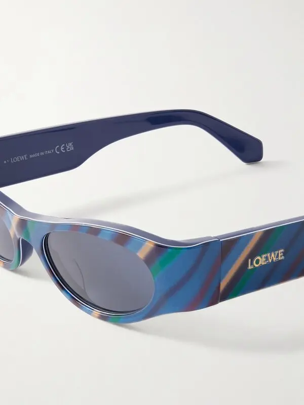 Loewe Paula's Ibiza D-frame Striped Acetate Sunglasses