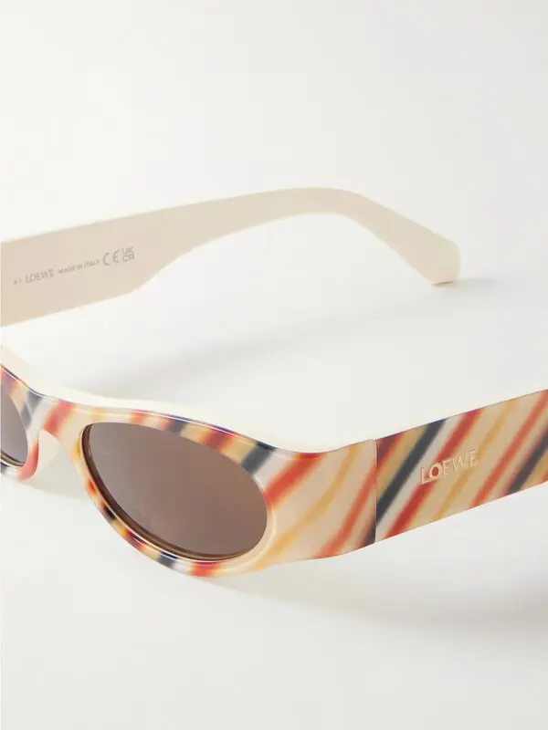 Loewe D-frame Striped Acetate Sunglasses