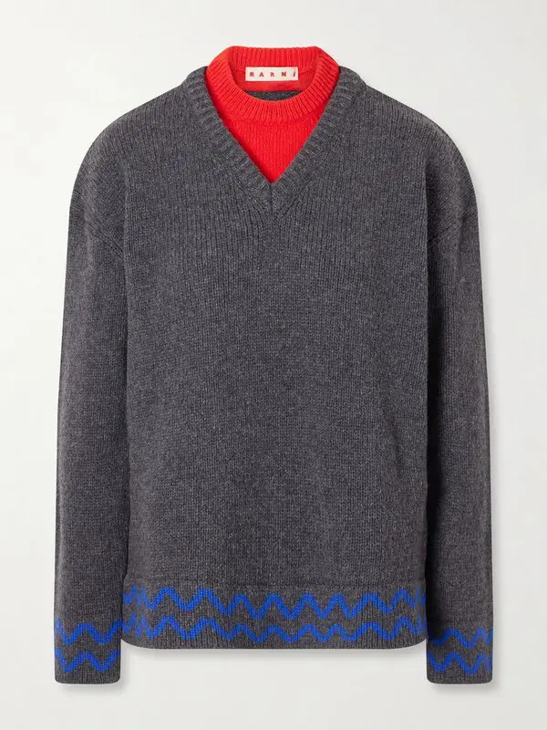 Marni Layered Wool Sweater