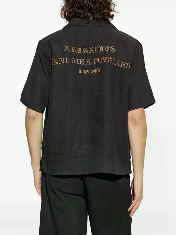 ALLSAINTS Dunloe Embroidered Flap-pocket Shirt