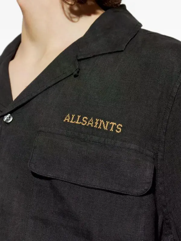 ALLSAINTS Dunloe Embroidered Flap-pocket Shirt