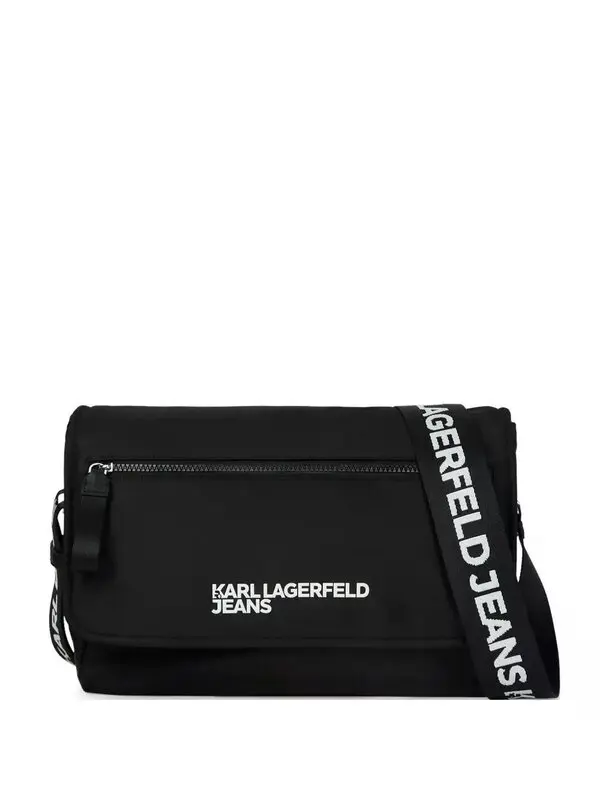 Karl Lagerfeld Essential Logo Messenger Bag - Black