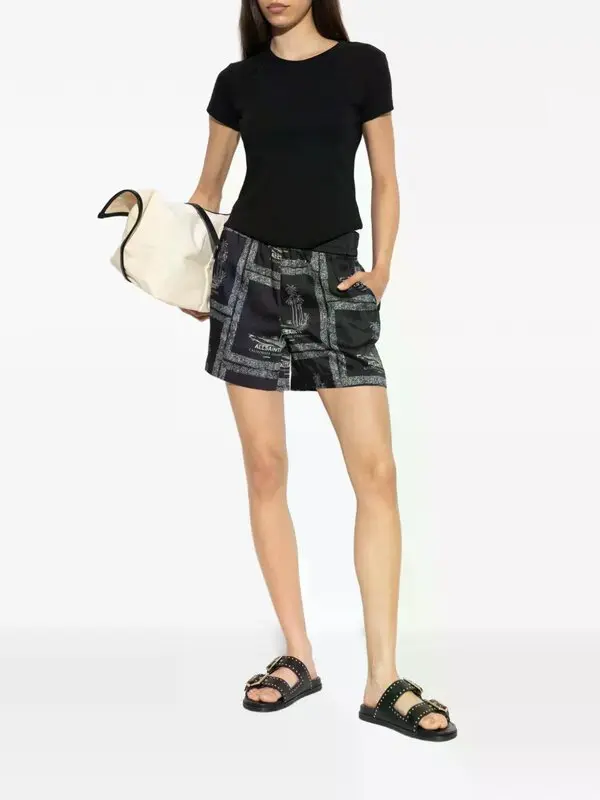 ALLSAINTS Lettie Palm-tree Print Elasticated Shorts