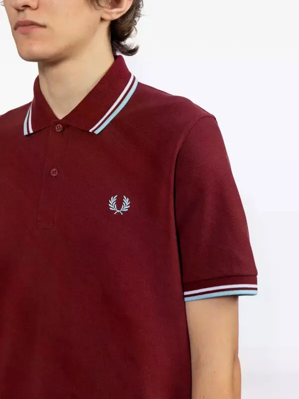 Fred Perry Logo-embroidered Tipped Collar Polo Shirt
