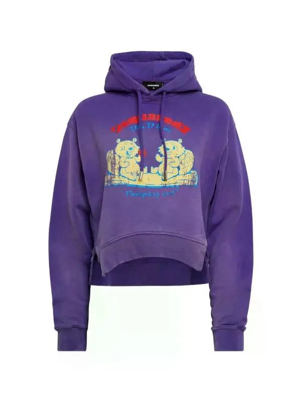 Dsquared2 Asymmetric Graphic-print Hoodie