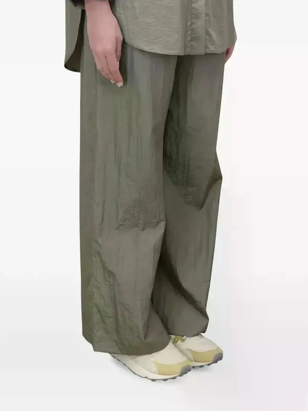 Max Mara Crinkled Wide-leg Trousers - Green