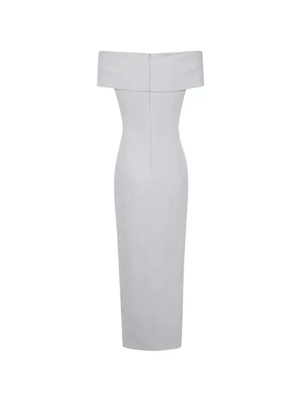 Ralph Lauren Off-shoulder Side-slit Midi Dress - White