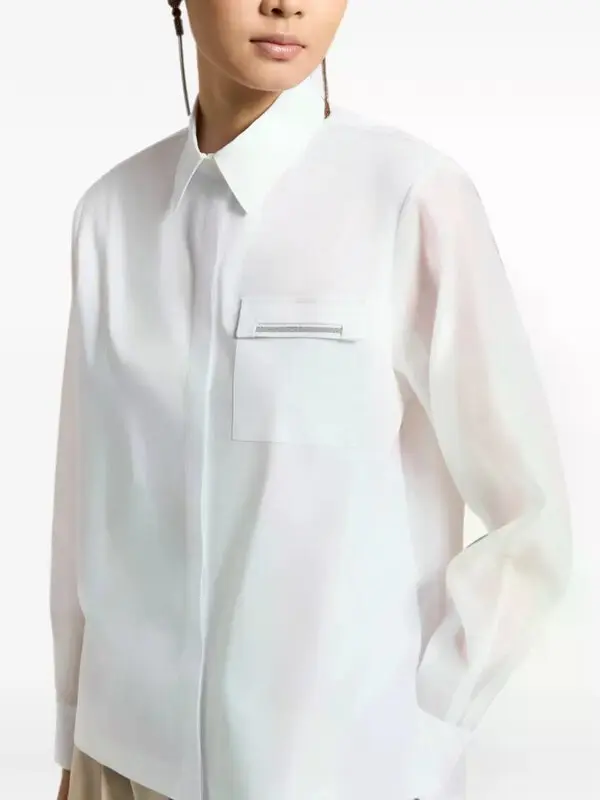 Peserico Long-sleeved Sheer Shirt