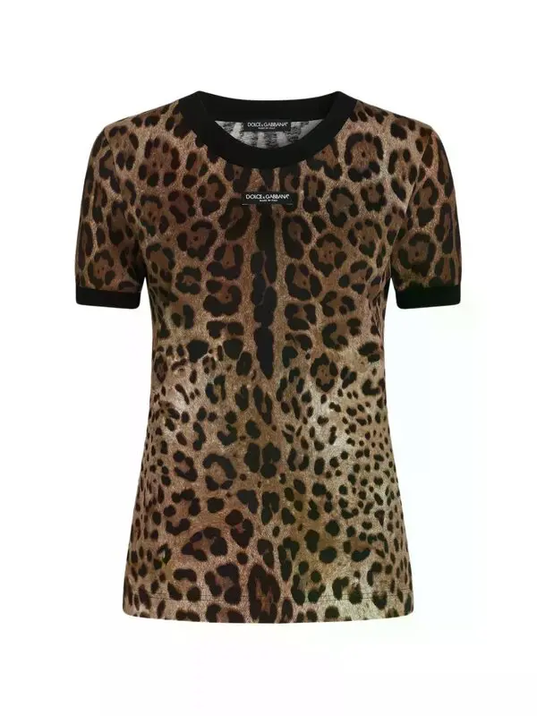 Dolce & Gabbana Leo-print Jersey T-shirt