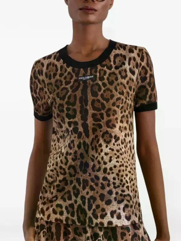 Dolce & Gabbana Leo-print Jersey T-shirt