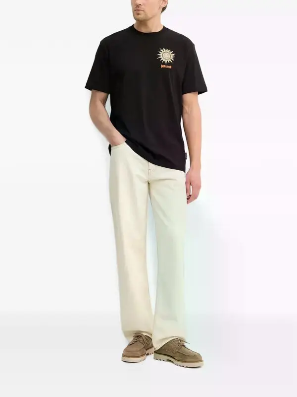 Just Cavalli Sun-print Logo-print T-shirt