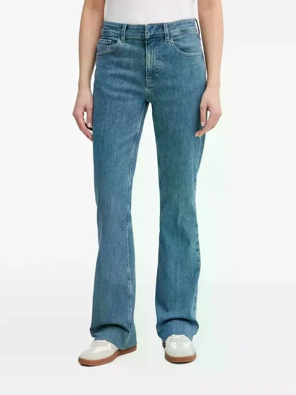 BENETTON Flare-leg Jeans In Washed Denim