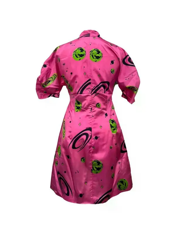 Miu Miu Space Print Silk Dress