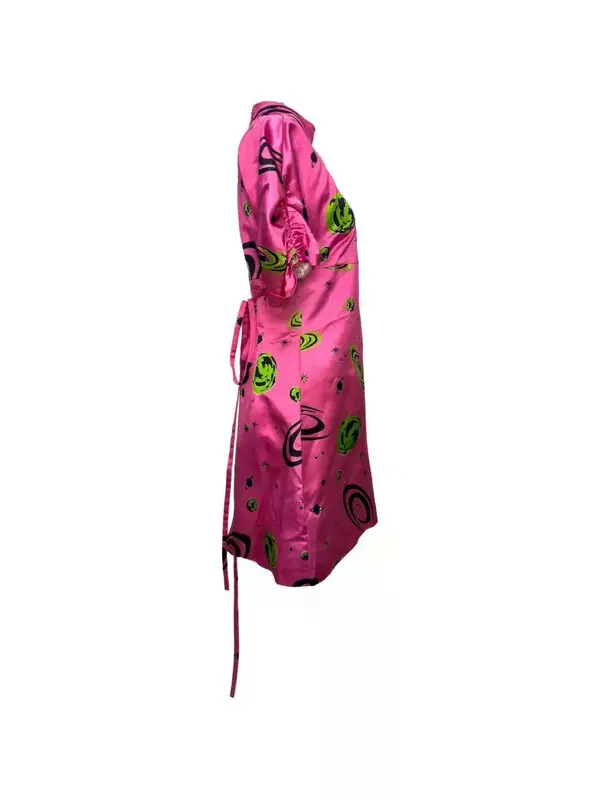 Miu Miu Space Print Silk Dress