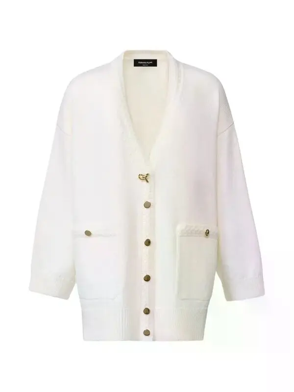 Fabiana Filippi V-neck Cardigan With Braid Detailing