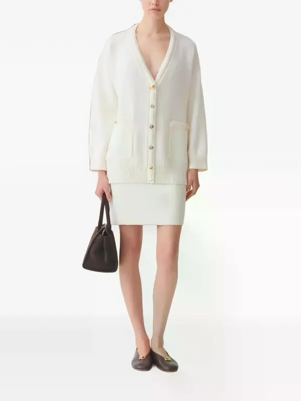 Fabiana Filippi V-neck Cardigan With Braid Detailing