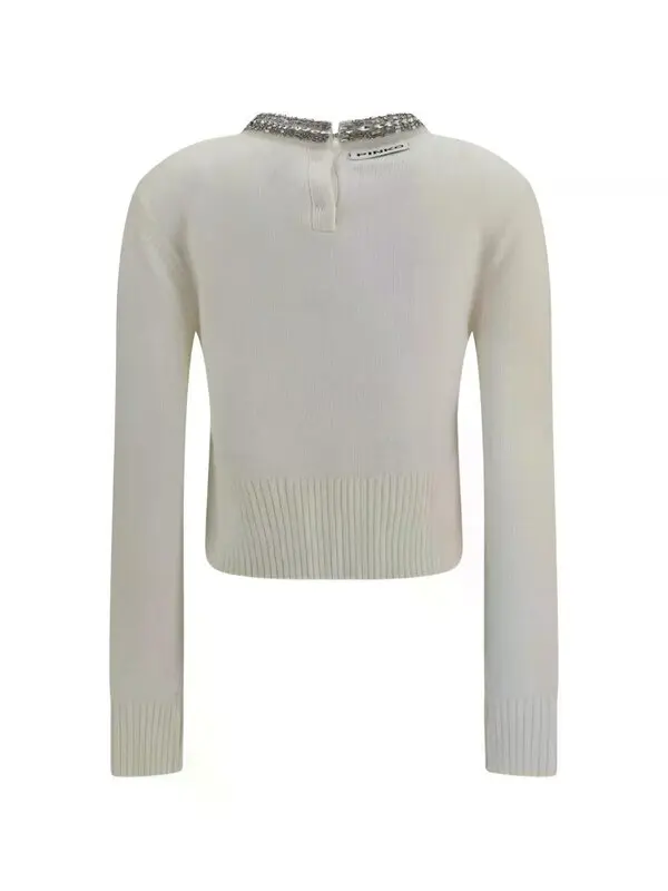 Pinko Crystal-embellished Crew Neck Sweater