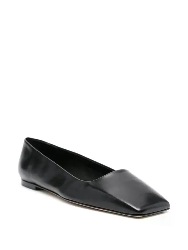 AeydĒ Matti Square-toe Ballerina Shoes - Black