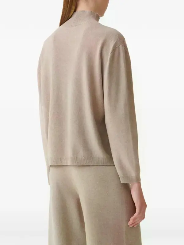 Fabiana Filippi High-neck Sweater With Bead Embellishment - Neutrals