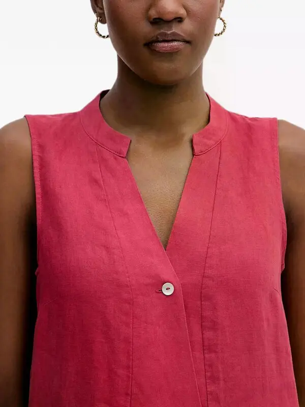 BENETTON Sleeveless V-neck Midi Dress With Side Slits