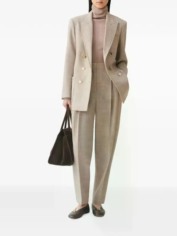 Fabiana Filippi Pleated Check Pattern Trousers