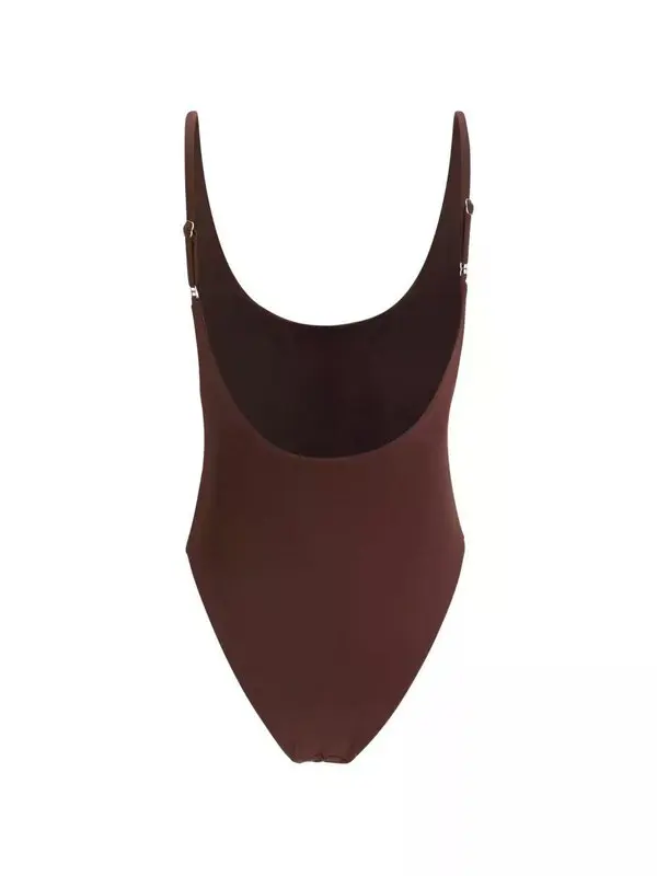 Magda Butrym Scoop Neck Swimsuit - Brown