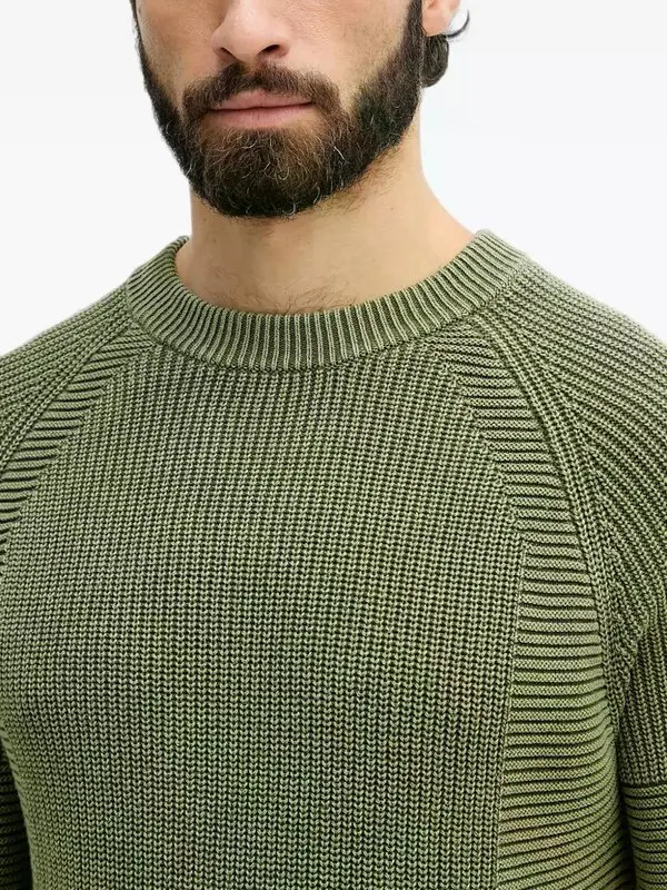 BENETTON Ribbed Knit Raglan Sleeve Sweater