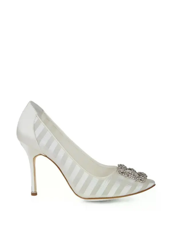 Manolo Blahnik Hangisi Striped Pumps