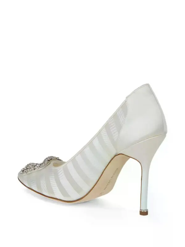 Manolo Blahnik Hangisi Striped Pumps
