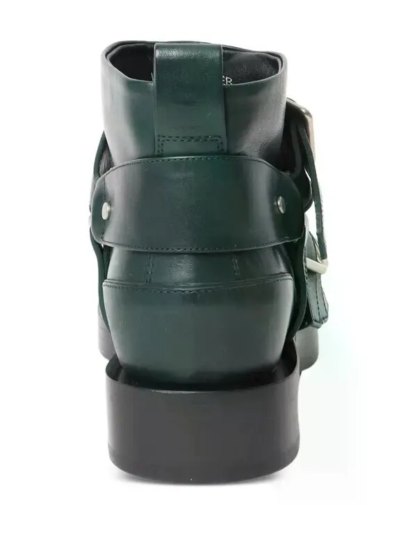 Burberry Buckle-strap Leather Ankle Boots