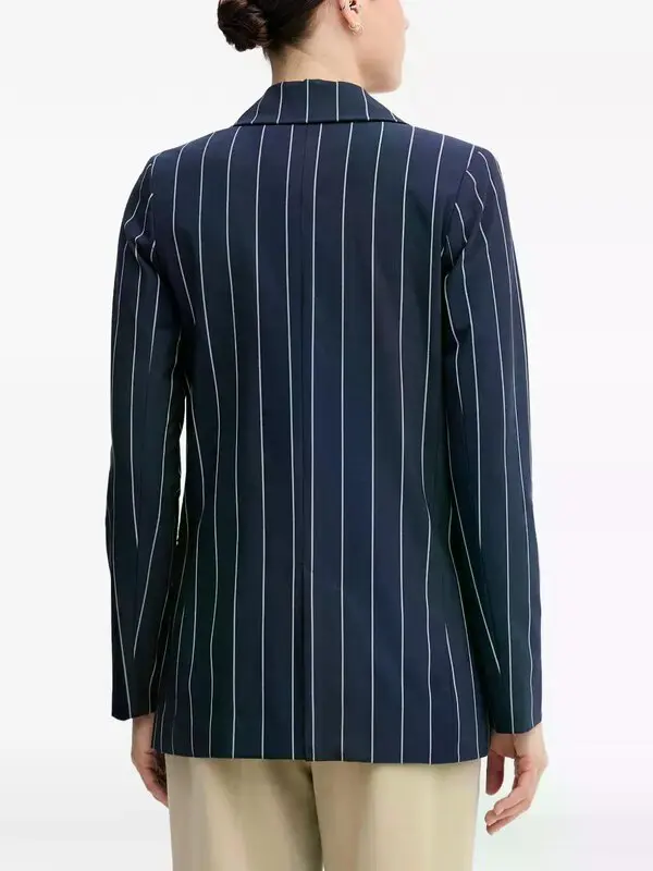 BENETTON Pinstripe Double-breasted Blazer