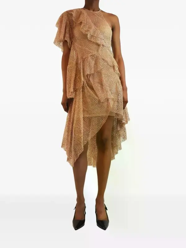 Zimmermann One-shoulder Polka-dot Dress