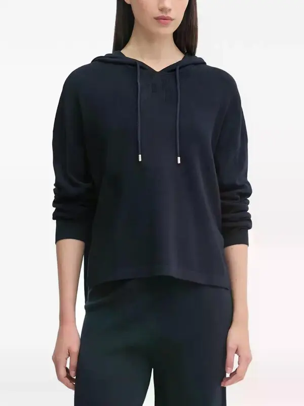 BENETTON Drawstring Hood Side Slit Hoodie