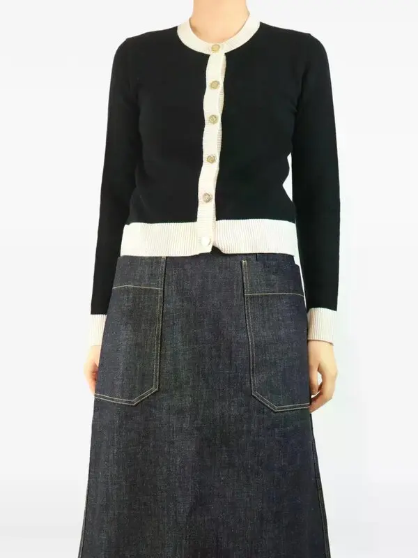 From Future Cashmere Cardigan With Contrast Trim