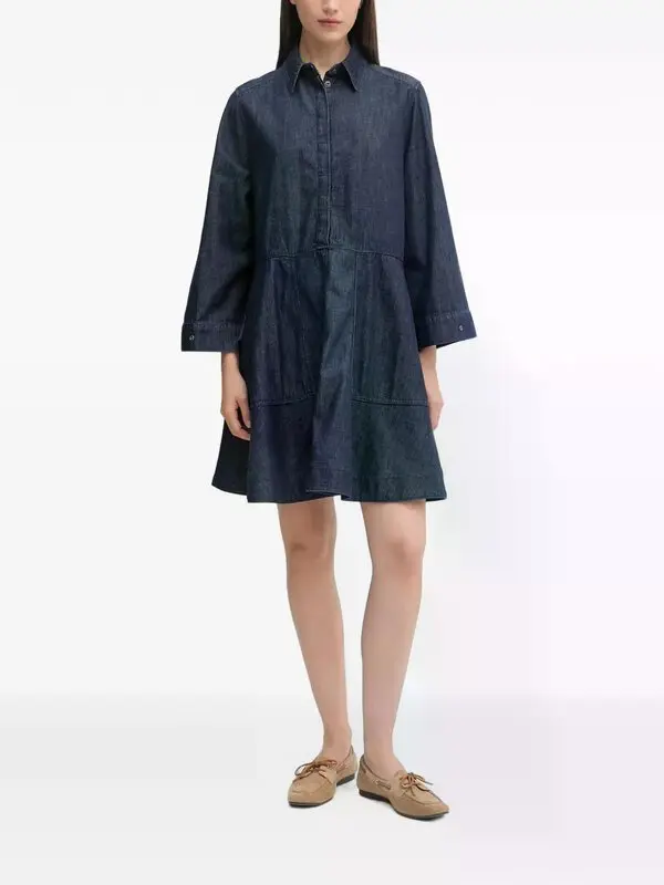 BENETTON Denim Flared Mini Dress