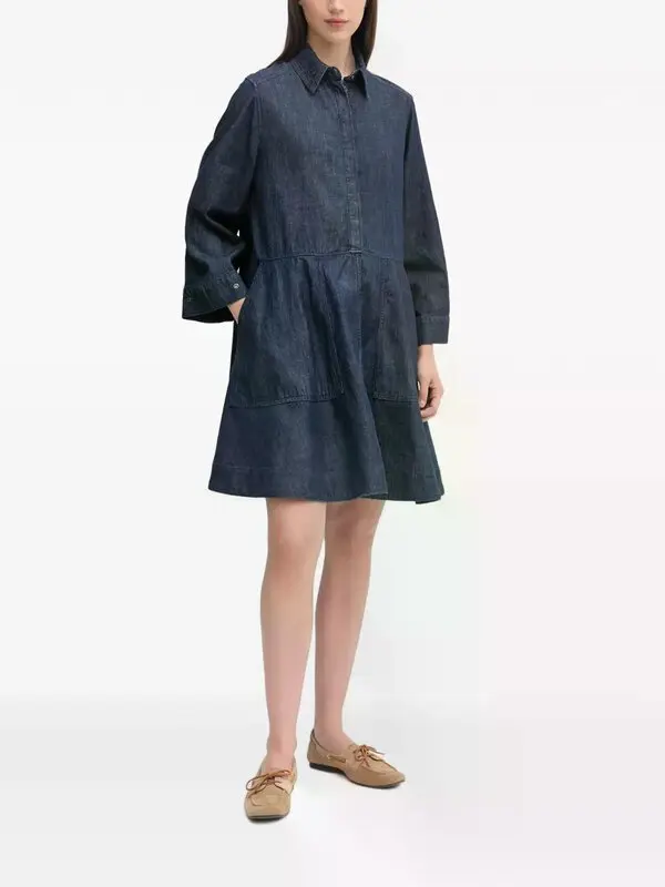 BENETTON Denim Flared Mini Dress