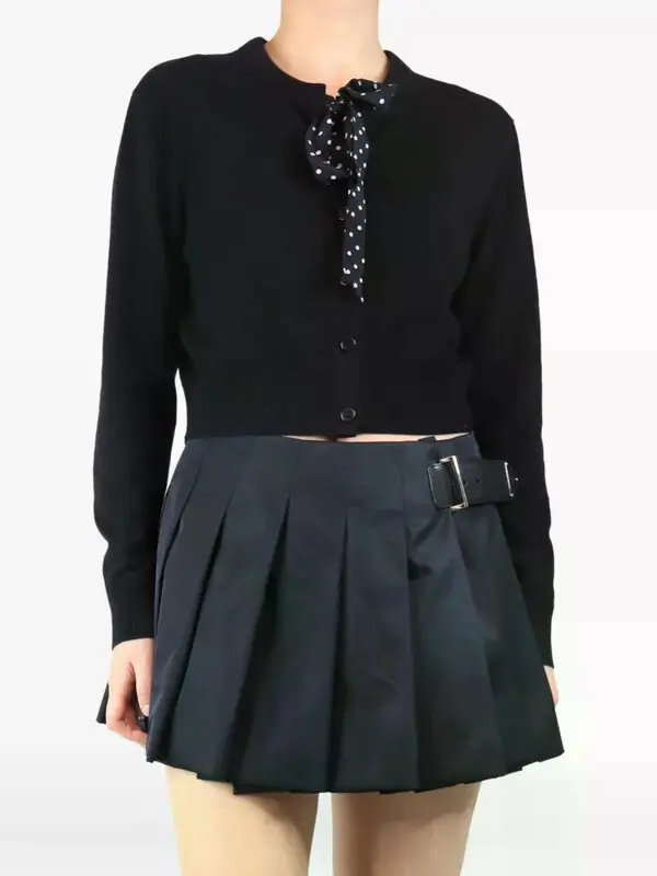 Altuzarra Polka-dot Neck-tie Cropped Cardigan