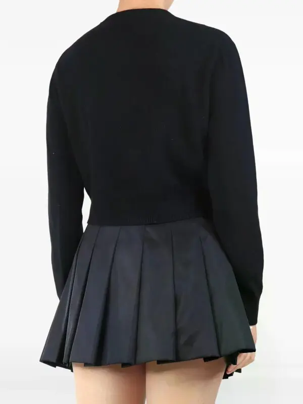 Altuzarra Polka-dot Neck-tie Cropped Cardigan