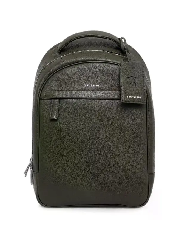 TRUSSARDI Pebbled-effect Backpack - Green