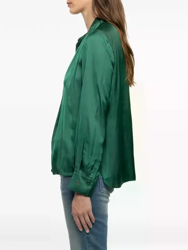 Zadig&Voltaire Satin Blouse - Green