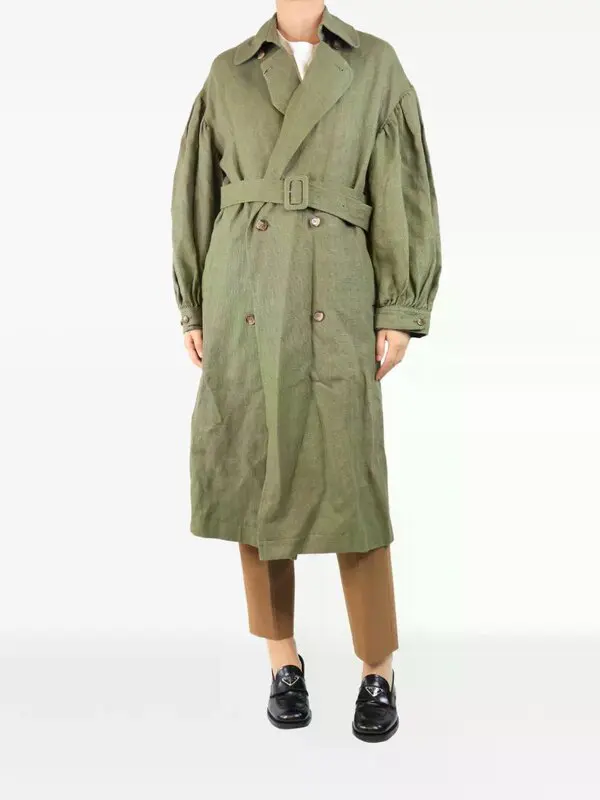 Loulou De Saison Belted Linen Trench Coat