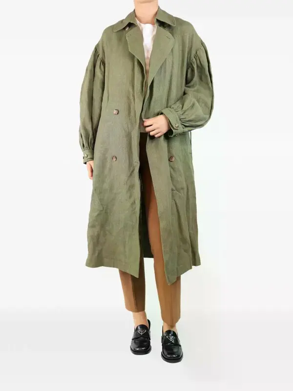 Loulou De Saison Belted Linen Trench Coat