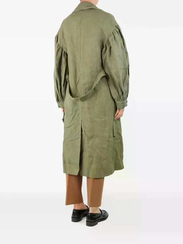 Loulou De Saison Belted Linen Trench Coat
