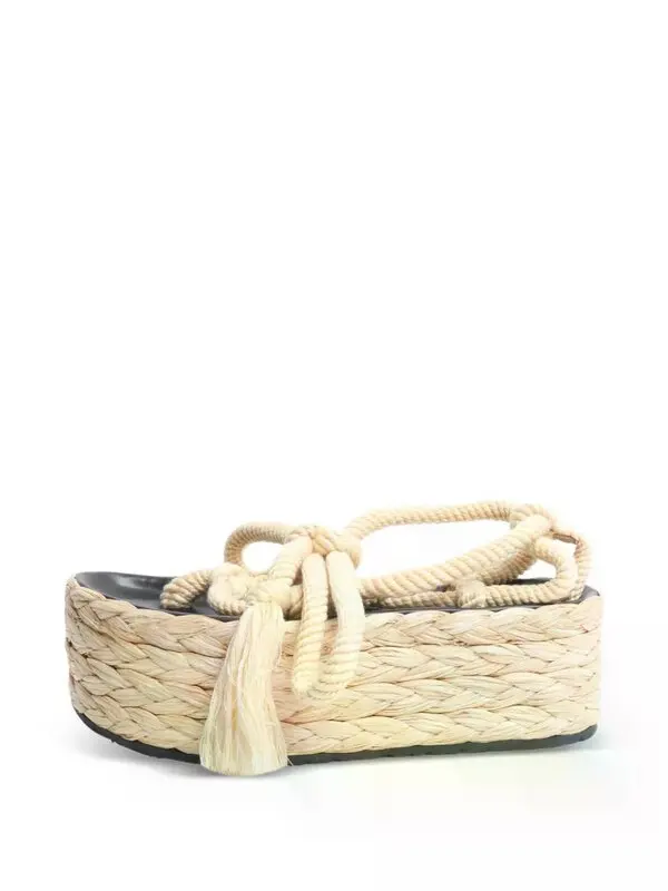 ISABEL MARANT VINTAGE Raffia Platform Sandals